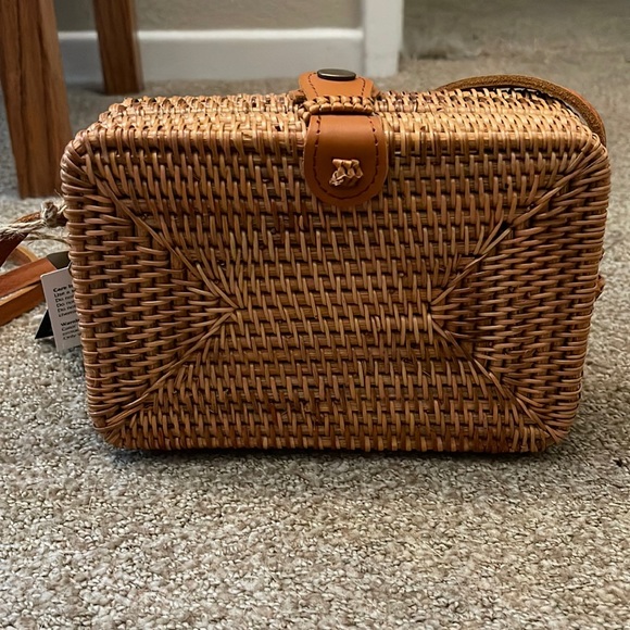 Bags | Straw Rectangle Crossbody | Poshmark